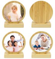 China Modern Bamboo Wood Sublimation Photo Frame Tabletop Display Family Keepsake Couple Gift DIY Memorial Photo Frame for sale