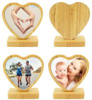 China Modern Bamboo Wood Sublimation Photo Frame Tabletop Display Family Keepsake Couple Gift DIY Memorial Photo Frame for sale