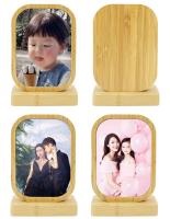 China Modern Bamboo Wood Sublimation Photo Frame Tabletop Display Family Keepsake Couple Gift DIY Memorial Photo Frame for sale