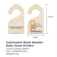 China Nursery Decor Eco Friendly Sublimation Wooden Baby Closet Dividers DIY Custom Closet Organizer for sale