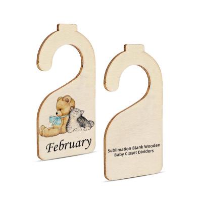 China Nursery Decor Eco Friendly Sublimation Wooden Baby Closet Dividers DIY Custom Closet Organizer for sale