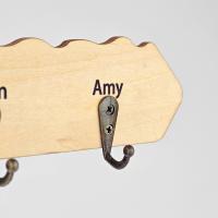 China DIY Creative Sublimation Wooden Key Shaped Key Holder For Wall Custom Key Hanger for sale