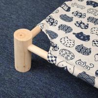 China Blank Sublimation Linen Pet Nest Bed Detachable And Washable Wooden Sublimation Nest Cat Dog Bed for sale