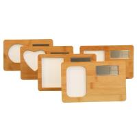 China DIY Blank Desktop Sublimation Wooden Photo Frame Digital Clock for sale