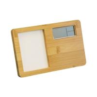China DIY Blank Desktop Sublimation Wooden Photo Frame Digital Clock for sale