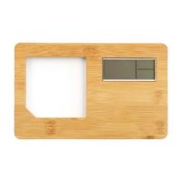 China DIY Blank Desktop Sublimation Wooden Photo Frame Digital Clock for sale