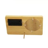 China DIY Blank Desktop Sublimation Wooden Photo Frame Digital Clock for sale