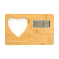 China DIY Blank Desktop Sublimation Wooden Photo Frame Digital Clock for sale