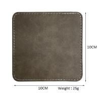 China Custom Print Logo Sublimation Blanks Coasters Round Square Colorful PU Leather Sublimation Coaster for sale