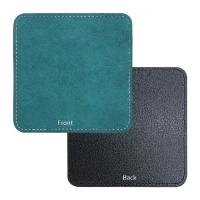 China Custom Print Logo Sublimation Blanks Coasters Round Square Colorful PU Leather Sublimation Coaster for sale