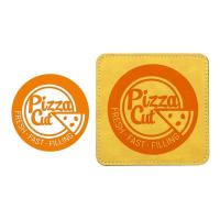 China Custom Print Logo Sublimation Blanks Coasters Round Square Colorful PU Leather Sublimation Coaster for sale