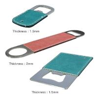 China Sublimation Leather Bottle Opener Blank Double Sided Print Logo PU Leather Sublimation Bottle Opener for sale