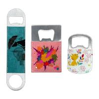 China Sublimation Leather Bottle Opener Blank Double Sided Print Logo PU Leather Sublimation Bottle Opener for sale
