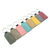 China PU Sublimation Heart Keychain Blank Custom Logo Double Side Printing Sublimation Leather Keychain for sale