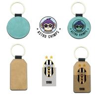 China PU Sublimation Heart Keychain Blank Custom Logo Double Side Printing Sublimation Leather Keychain for sale