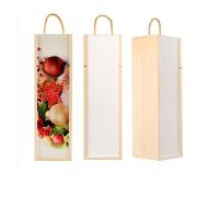 China Creative DIY MDF Sublimation Blanks Custom Sublimation Wooden Wine Box for sale