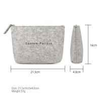 China Custom Blank Sublimation Portable Felt Makeup Bag Coin Purse Cosmetic Canvas Bag With Zipper for sale