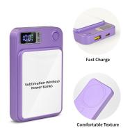 China Blank Sublimation Wireless Magnetic Power Bank 5000mAh Portable Fast Charger For Iphone Custom Portable Chargers for sale