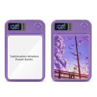 China Blank Sublimation Wireless Magnetic Power Bank 5000mAh Portable Fast Charger For Iphone Custom Portable Chargers for sale