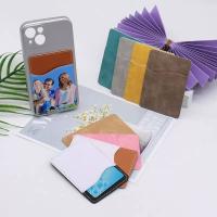 China Custom Logo Sublimation Blanks Credit Card Holders Colourful PU Leather Sublimation Phone Card Holder for sale