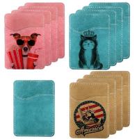 China Custom Logo Sublimation Blanks Credit Card Holders Colourful PU Leather Sublimation Phone Card Holder for sale