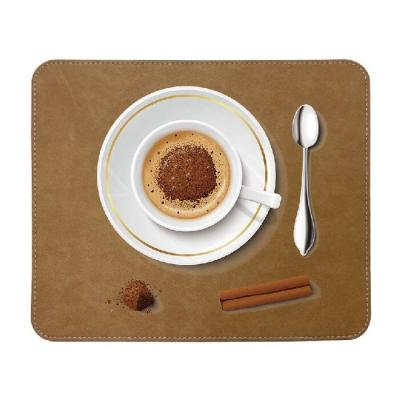 China Colorful Pu Leather Blank Sublimation Place Mats Custom Printing Heat Resistant Table Mat Sublimation Placemat for sale