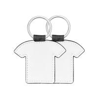 China Custom Leather Keychain Printable Double Sided Sublimation Leather Keychain Blanks for sale