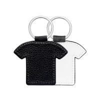 China Custom Leather Keychain Printable Double Sided Sublimation Leather Keychain Blanks for sale