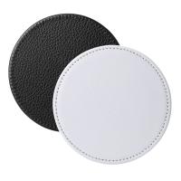China Custom Coaster Sublimation Blanks Leather Coasters With Logo for sale