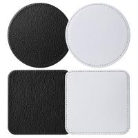 China Custom Coaster Sublimation Blanks Leather Coasters With Logo for sale