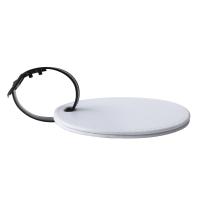 China Custom Leather Luggage Tags Round Shape Sublimation Bag Tags for sale