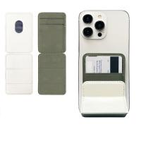 China PU Leather Blank Sublimation Phone Card Holder Magnetic Phone Stand Wallet Bag Card Holder for sale