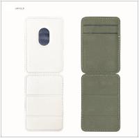 China PU Leather Blank Sublimation Phone Card Holder Magnetic Phone Stand Wallet Bag Card Holder for sale