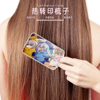 China Personalized Plastic Sublimation Hair Brush Blank With Printable Metal Insert For Photo Printing for sale