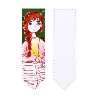 China Custom Leather Bookmarks Sublimation Bookmark Blanks for sale