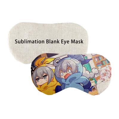 China Custom Blank Linen Sublimation Eye Mask For Sublimation Photo Printing for sale