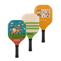 China Custom Logo Double Sided Printed Plywood Pickleball Paddle Sublimation Blank Pickleball Paddles for sale