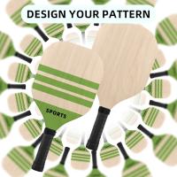 China Custom Logo Double Sided Printed Plywood Pickleball Paddle Sublimation Blank Pickleball Paddles for sale