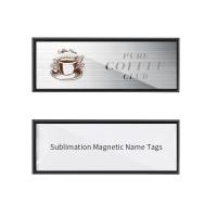 China Custom Id Badge Blanks Sublimation Magnetic Name Tags With Aluminum Sheet Plastic Sublimation Name Badge for sale