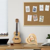 China Double Heart Photo Frame Sublimation Blanks Custom Wood Picture Frames For Christmas Decorative for sale