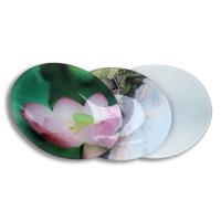 China Sublimation Tempered Glass Photo Plate Rectangle Round Steak Fruit Trays Blank Sublimation Plates for sale