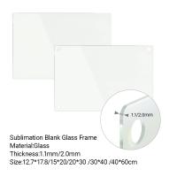 China DIY Printing Blank Sublimation Glass Photo Frame With Alloy Stand Custom Sublimation Picture Frame for sale
