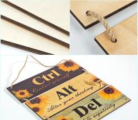 China Sublimation Heat Transfer Blank Rectangular Wooden Signage Custom Shape Cut Bamboo Wooden Blank Signage Porch Decoration for sale