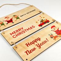 China Sublimation Heat Transfer Blank Rectangular Wooden Signage Custom Shape Cut Bamboo Wooden Blank Signage Porch Decoration for sale