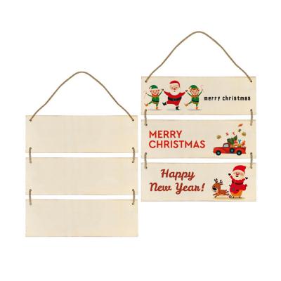 China Sublimation Heat Transfer Blank Rectangular Wooden Signage Custom Shape Cut Bamboo Wooden Blank Signage Porch Decoration for sale
