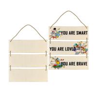 China Sublimation Heat Transfer Blank Rectangular Wooden Signage Custom Shape Cut Bamboo Wooden Blank Signage Porch Decoration for sale