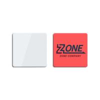 China Sublimation Name Badge Blanks Glass Fridge Magnet Custom Printing ID Tags Sublimation Magnet Badges for sale
