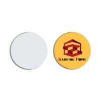 China Sublimation Name Badge Blanks Glass Fridge Magnet Custom Printing ID Tags Sublimation Magnet Badges for sale