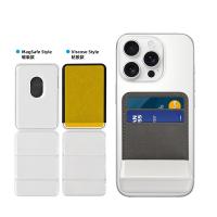 China Heat Transfer Magsafe Phone Stand PU Leather Blank Sublimation Phone Card Holder for sale