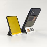 China Heat Transfer Magsafe Phone Stand PU Leather Blank Sublimation Phone Card Holder for sale